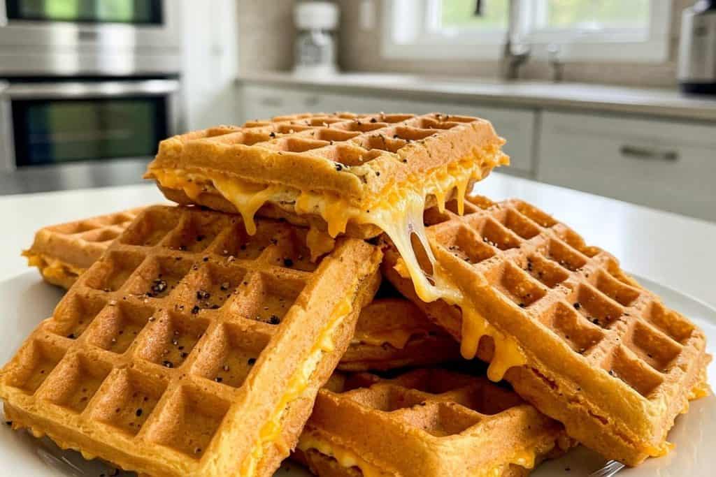 Bobby Flay Cheddar Waffles Recipe - Jane's Kitchen
