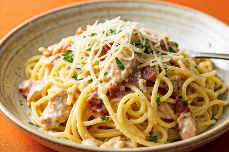 Rachael Ray Chicken Carbonara Recipe - Jane's Kitchen