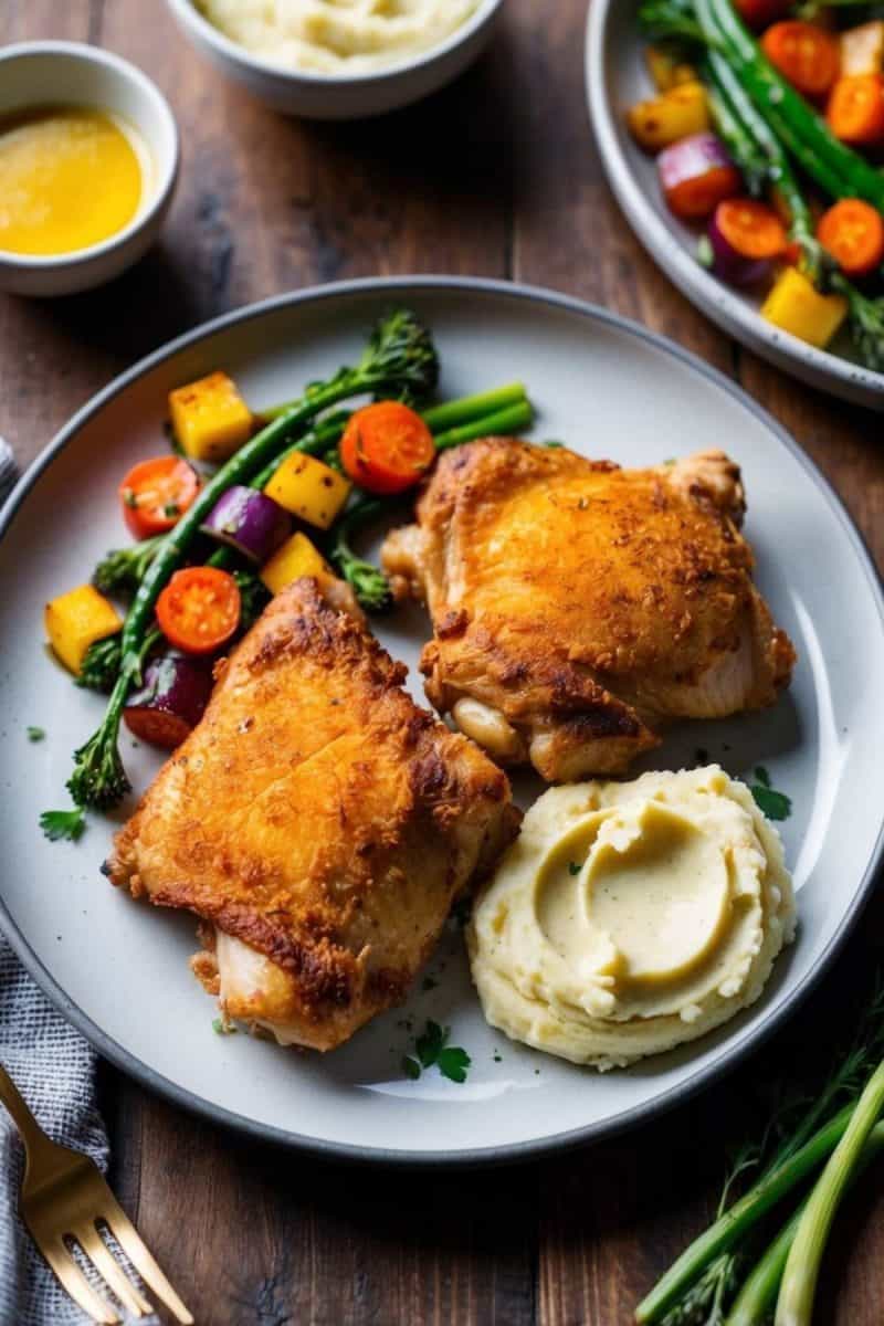 Wolfgang Puck Crispy Chicken Thigh Recipe - Jane's Kitchen: Real Chef ...