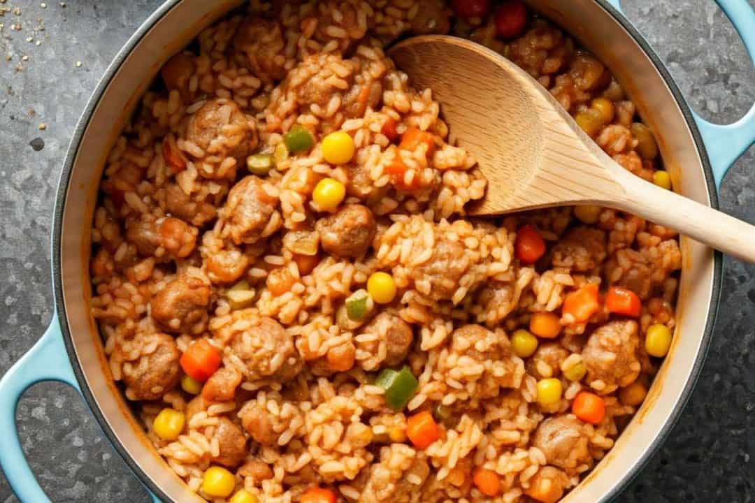 Wolfgang Puck Sausage and Rice Recipe - Jane's Kitchen: Real Chef ...